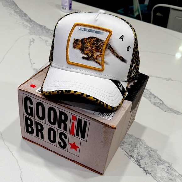 Goorin Bros | Accessories | Goorin Bros Fast Af Boi White Cheetah Hat ...